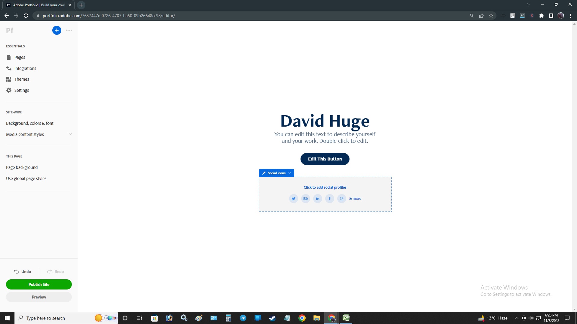 How To Add Social Media Links To Adobe Portfolio: 3 Steps [2024 ... How To Add Social Media Links To Adobe Portfolio: 3 Steps [2024 ...